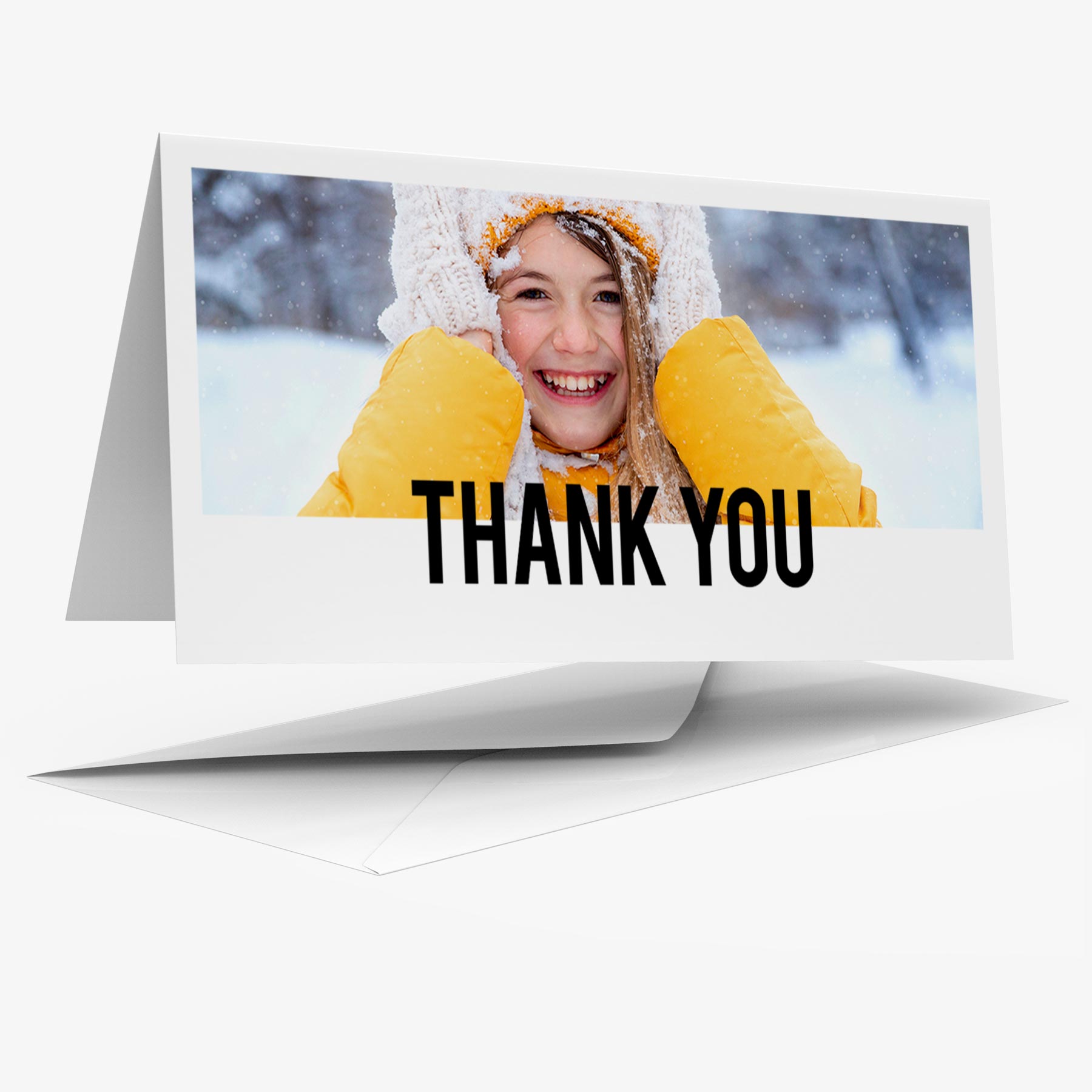 Design a portrait single greeting card as an individual photo folding ...