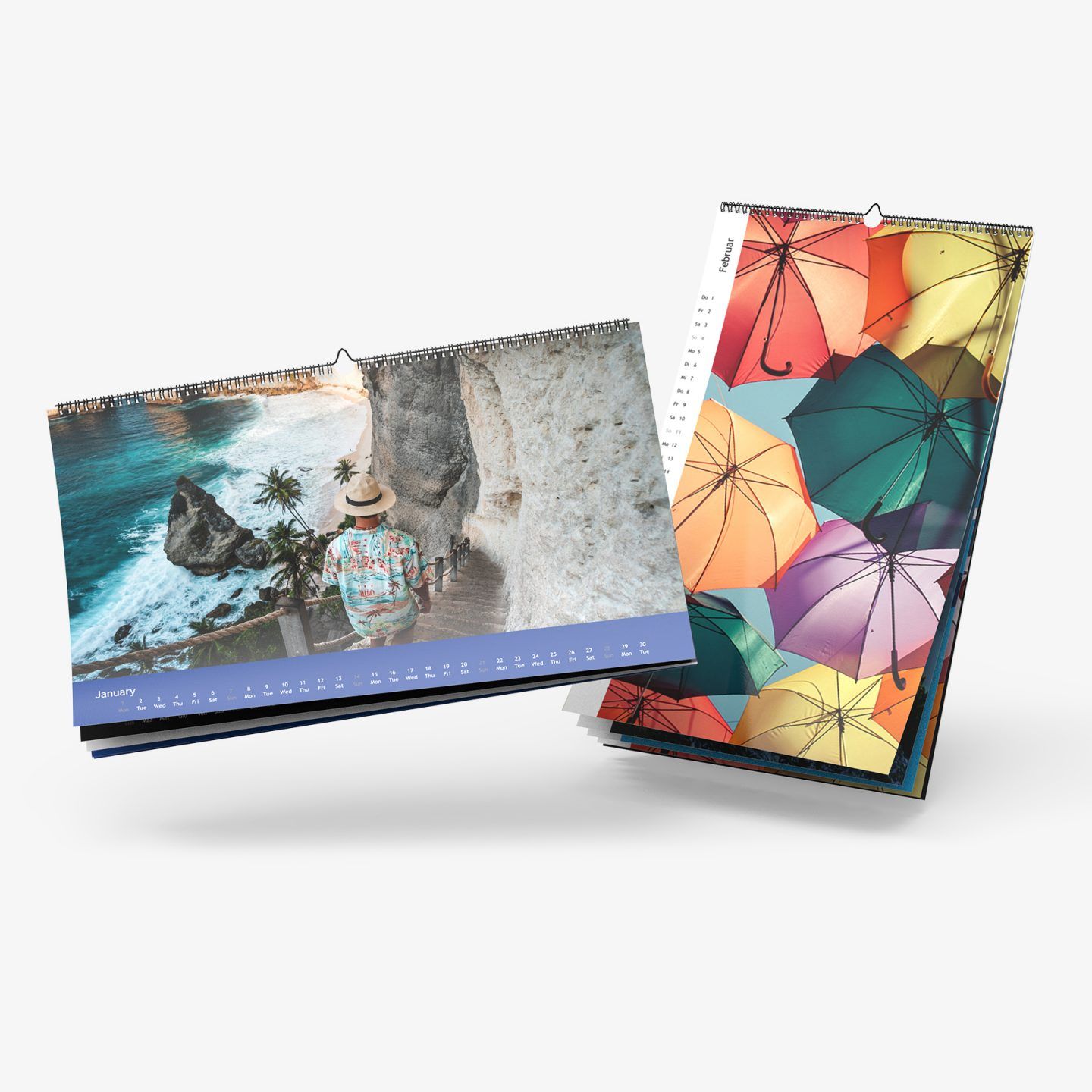 High-gloss Wall calendar Panorama 2026 with your most striking photos ...