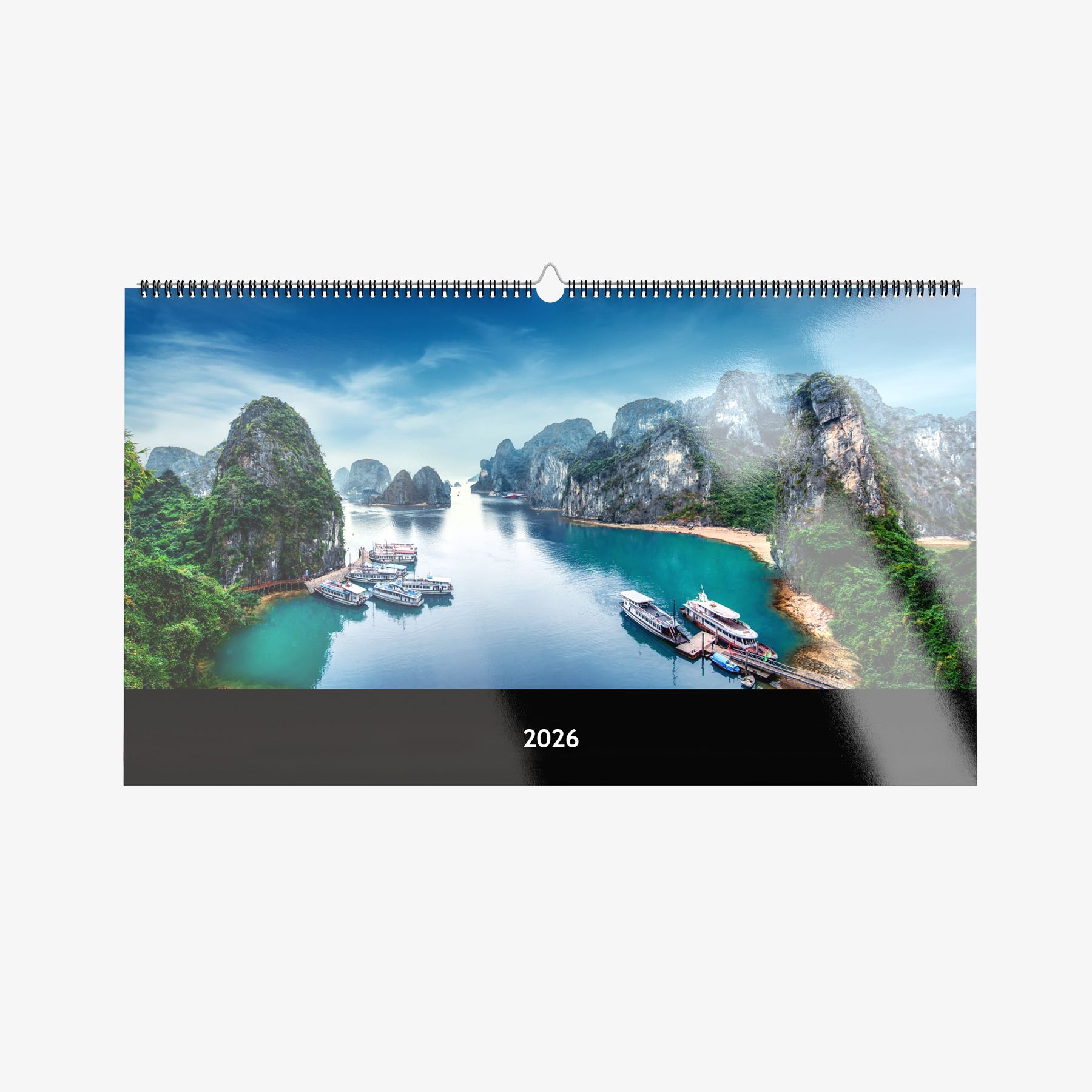 High-gloss Wall calendar Panorama 2026 with your most striking photos ...