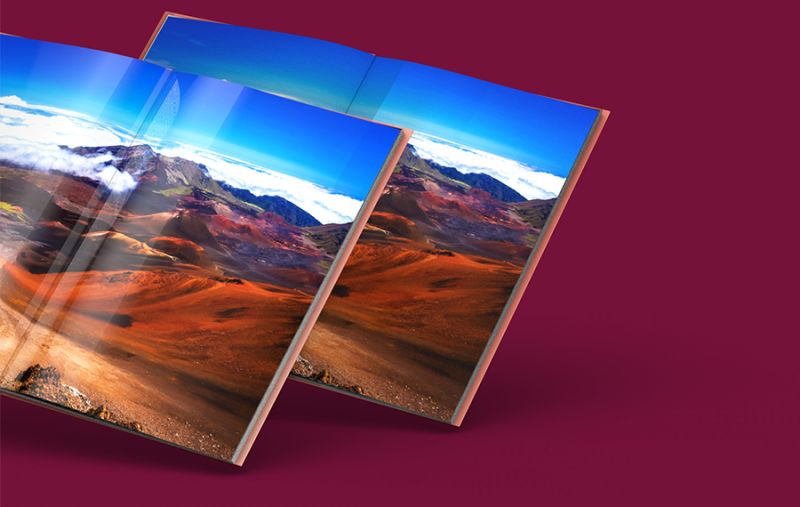 Premium photo paper photo book in A4 landscape format with glossy photo ...